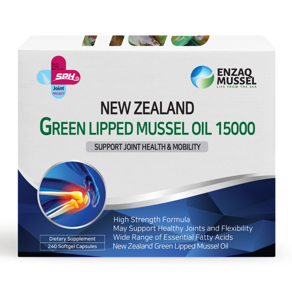 SPH NZ Green Lipped Mussel Oil GLM 15000 240 Capsules - NaturalNZ